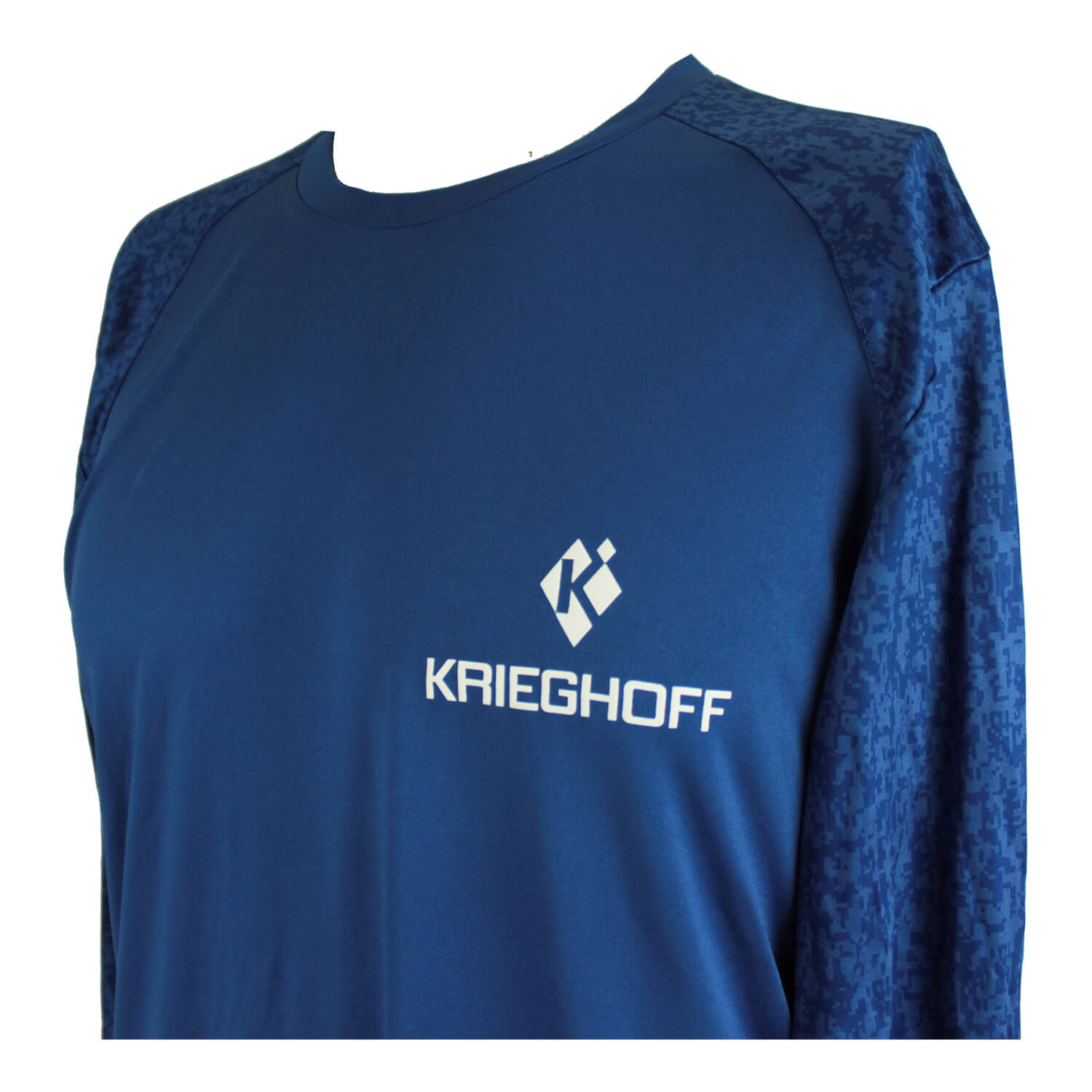 Krieghoff Long Sleeve Performance T-Shirt, Royal Blue/Digital Camo ...